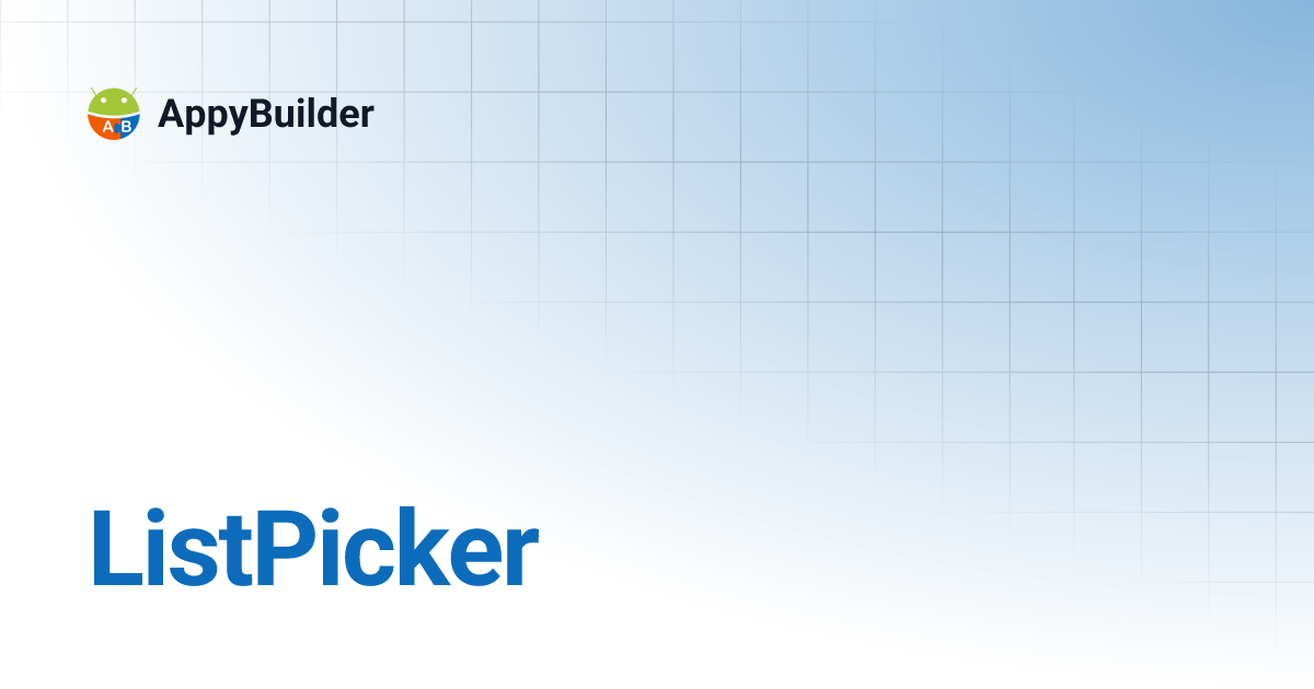 ListPicker | AppyBuilder
